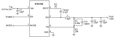 RT6246B - 18V, 6A, 500kHz ACOT® Synchronous Step-Down Converter