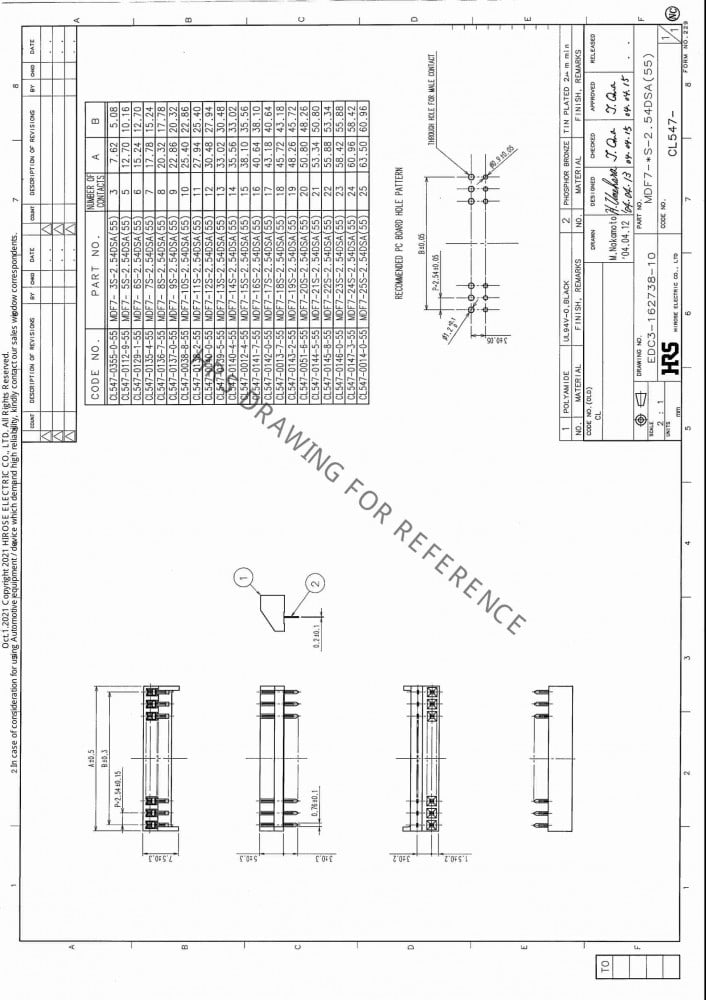 HRS MDF7 product document preview
