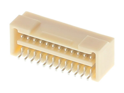 Micro-Lock 1.25mm Pitch Dual-Row Right-Angle Header, Beige, 34 Circuits