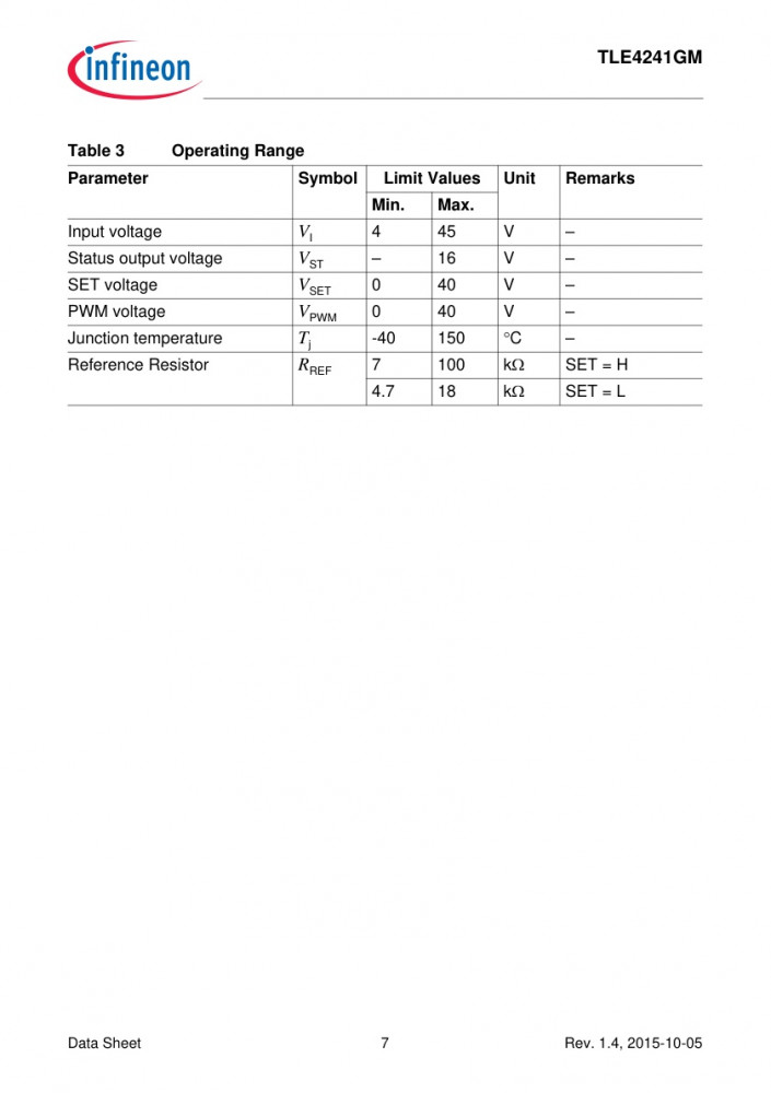 TLE4241GM datasheet page 7