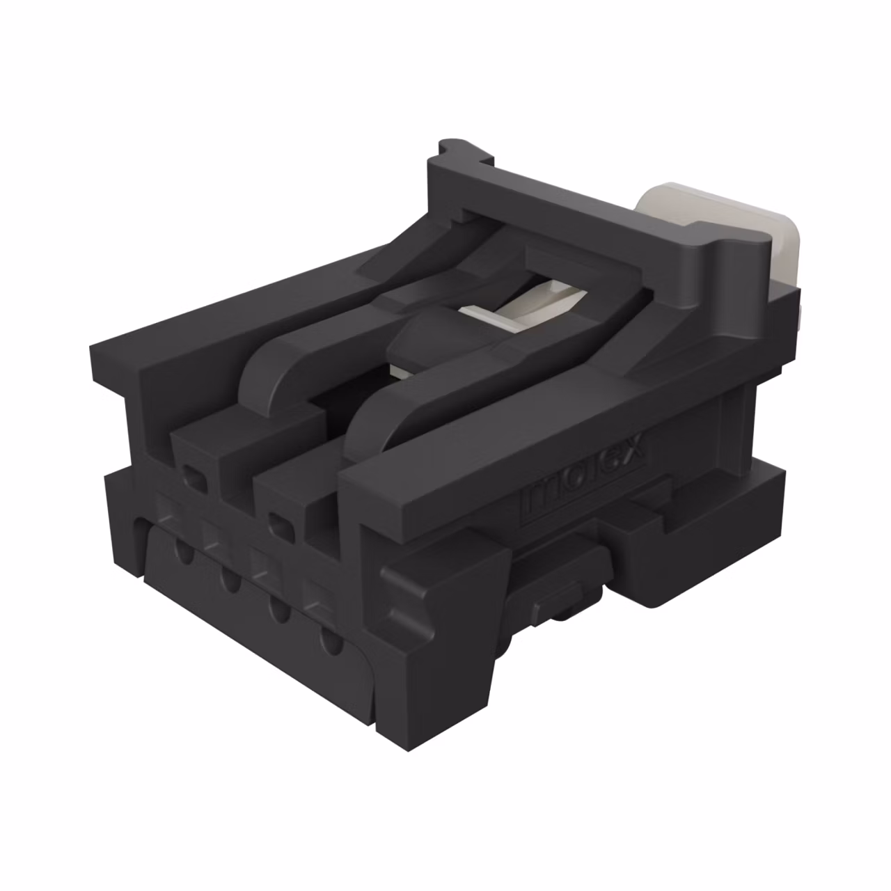 Mini50 Unsealed Receptacle, Single Row, Bridged, with CPA, 4 Circuits, Polarization Option C, Dark Gray for sale