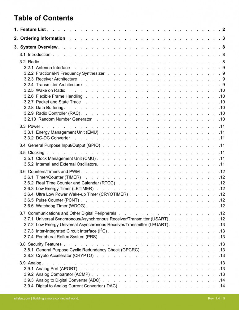 EFR32FG1 datasheet page 5