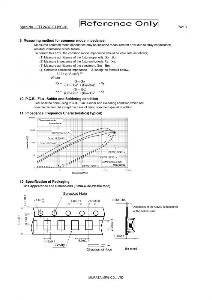 DLW21SZ181XQ2L technical document page 4