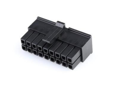 Micro-Fit 3.0 Receptacle Housing, Dual Row, 18 Circuits, UL 94V-2, Glow-Wire Capable, Black for sale