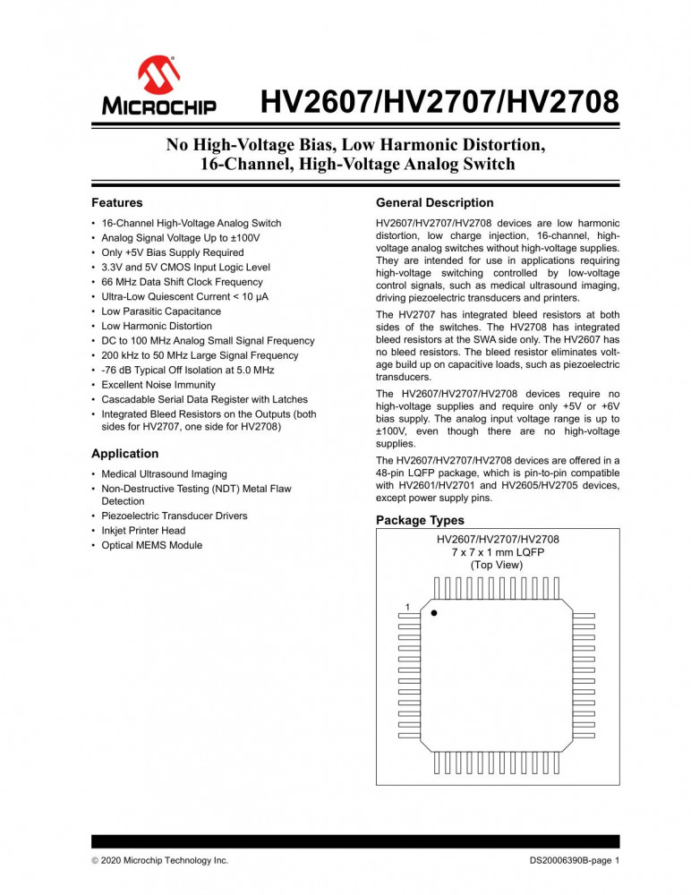 HV2607 technical document page 1