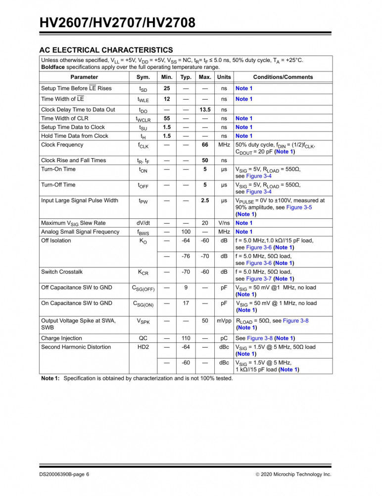HV2607 technical document page 6