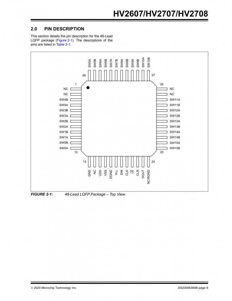 HV2607 technical document page 9