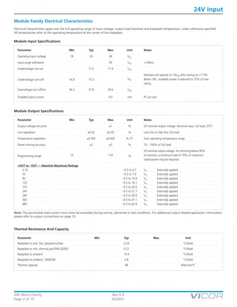 VICOR technical document page 2