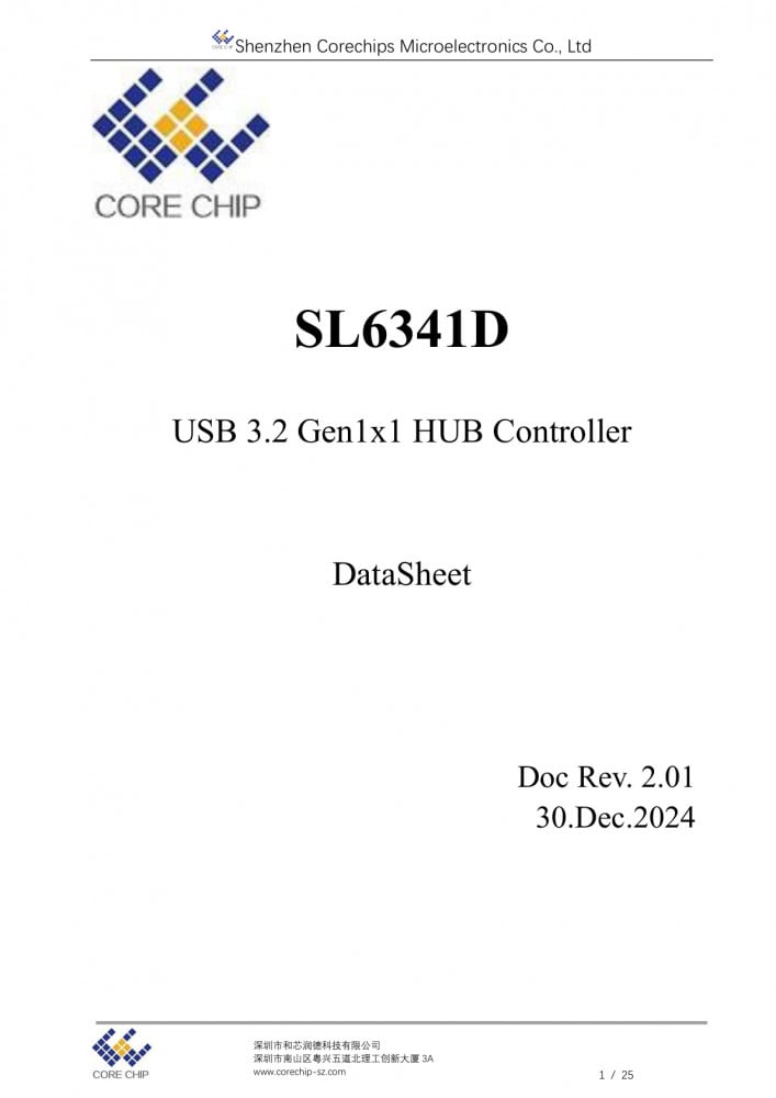 SL6341D datasheet page 1