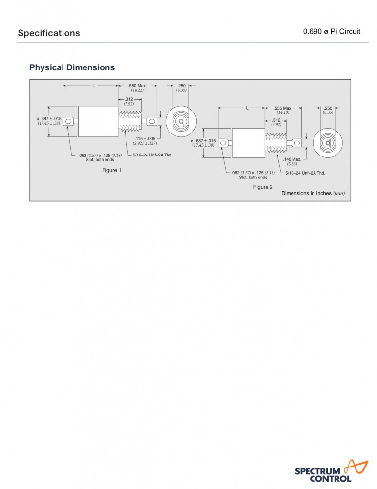 Spectrum Control filter technical document, page 2