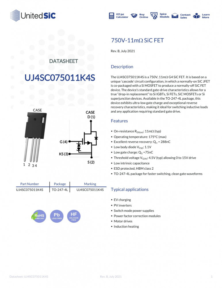 UJ4SC075011K4S datasheet page 1