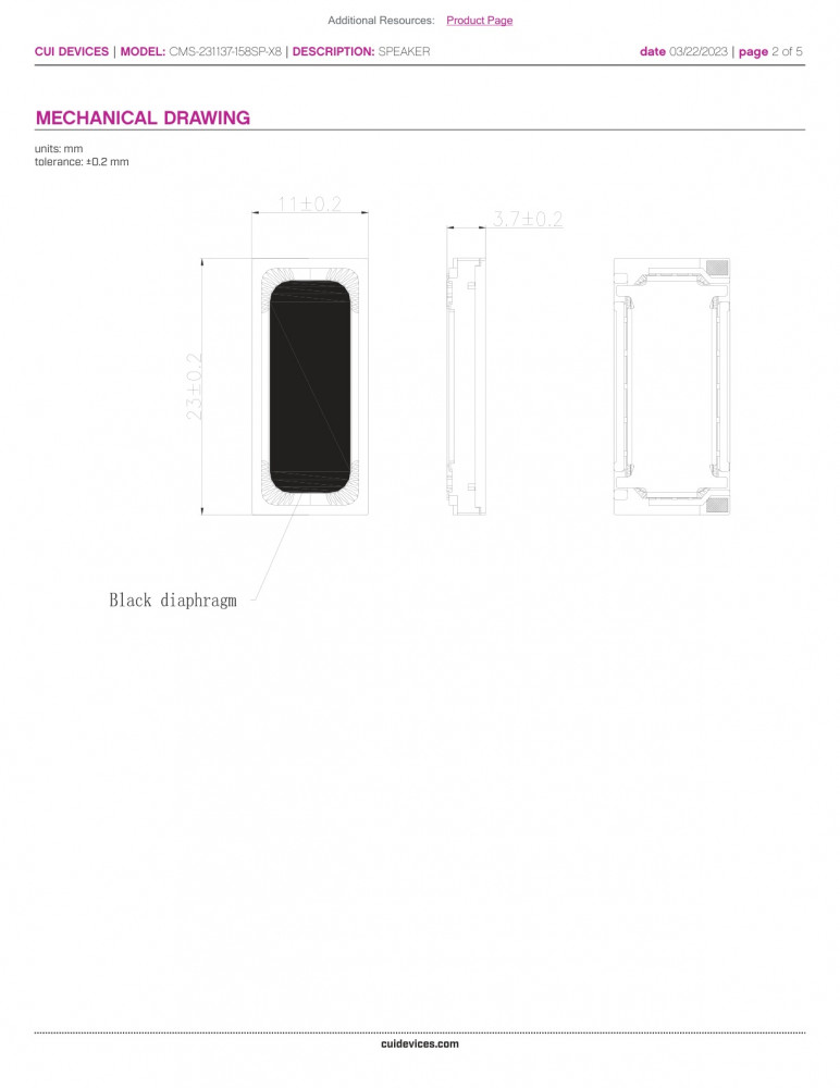 CMS-231137-158SP-X8 datasheet page 2