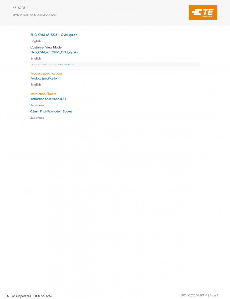 Product document image, page 2