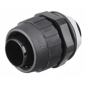 Kellems Wire Management, Liquidtight System, PolyTuff® Straight Male Liquid Tight Connector, 3/8