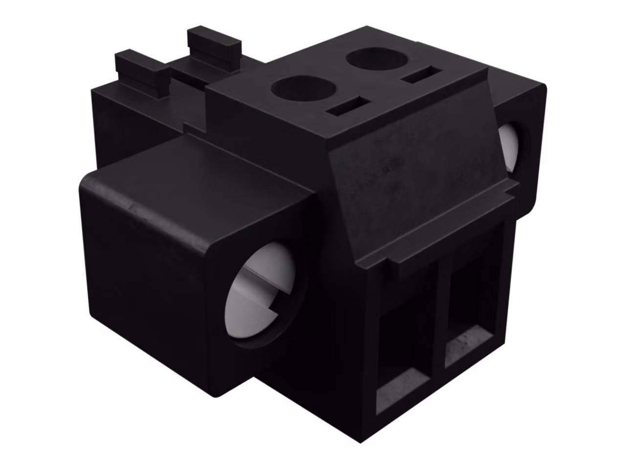 3.81mm Pitch Eurostyle Horizontal Plug, with Retention Screws and Reverse Imprinting, Gold (Au) Plated, Black, 2 Circuits for sale