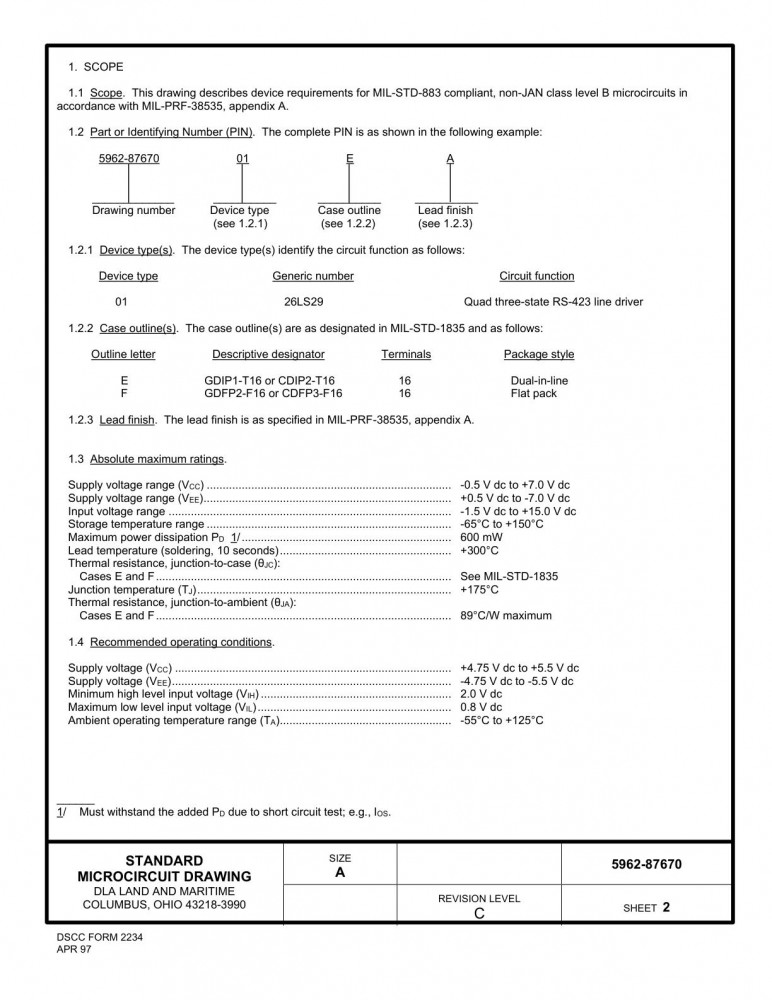 26LS29DM/B technical document page 3