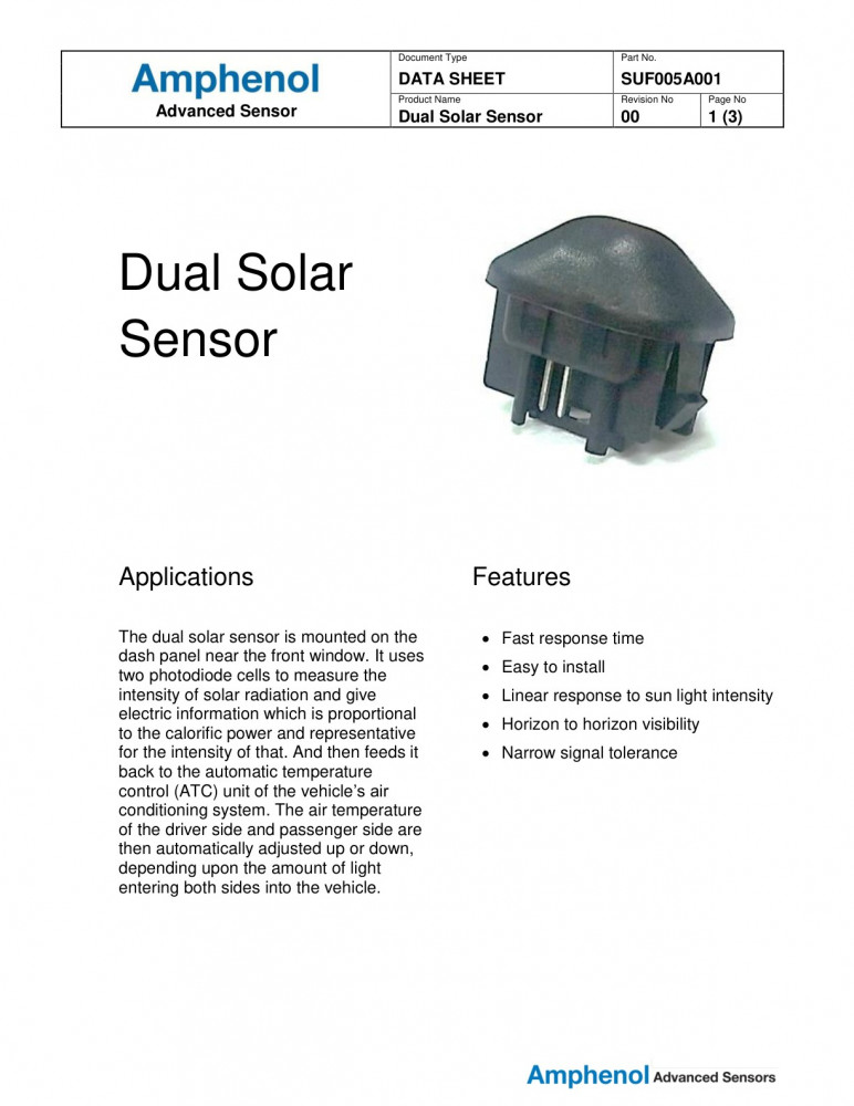 SUF005A001 datasheet page 1