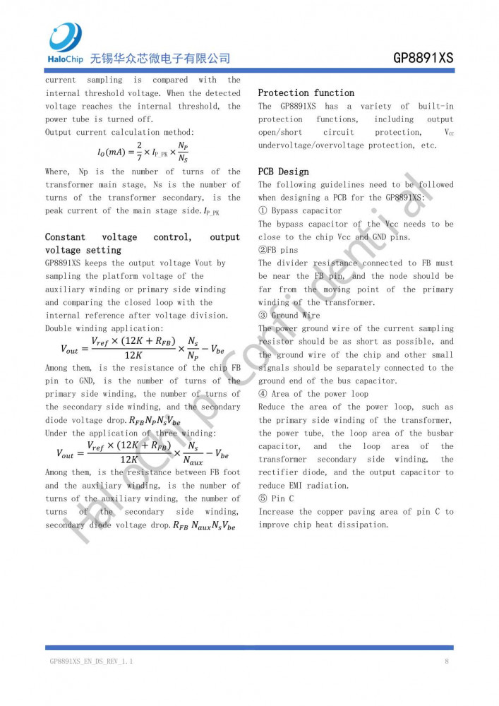 GP8891BS datasheet page 8