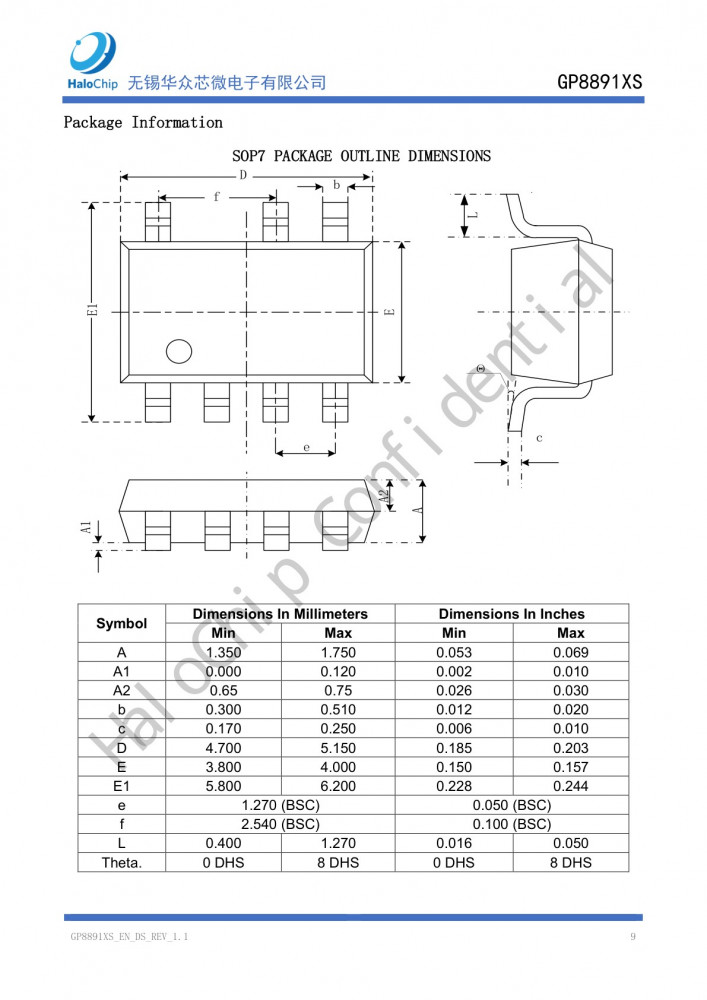 GP8891BS datasheet page 9