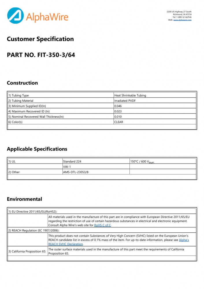 F3503/64 CL103 technical document page 1