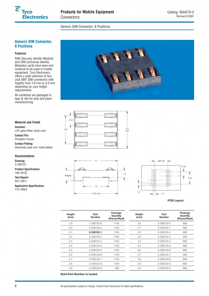 TE Connectivity product literature page 10