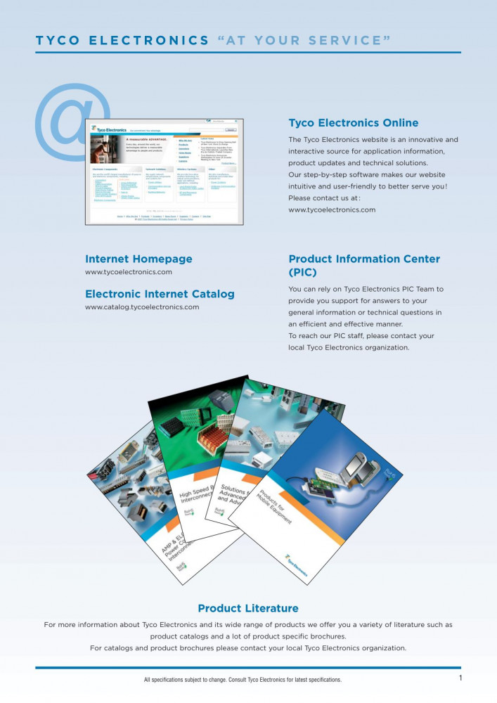 TE Connectivity product literature page 3