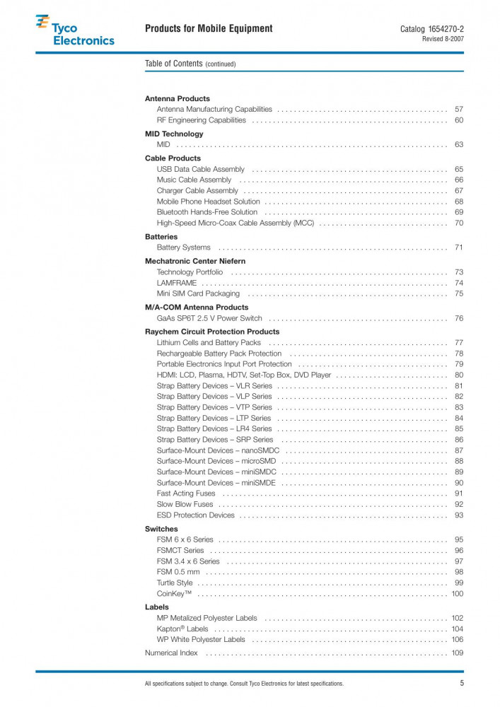 TE Connectivity product literature page 7