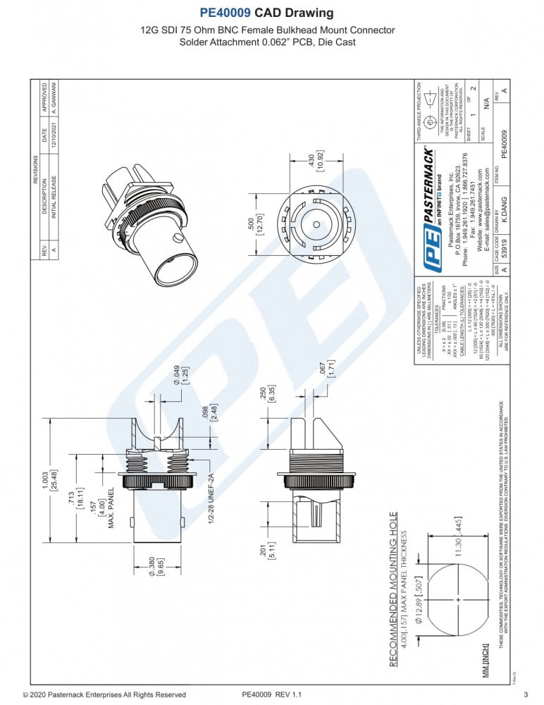 PE40009 datasheet page 3