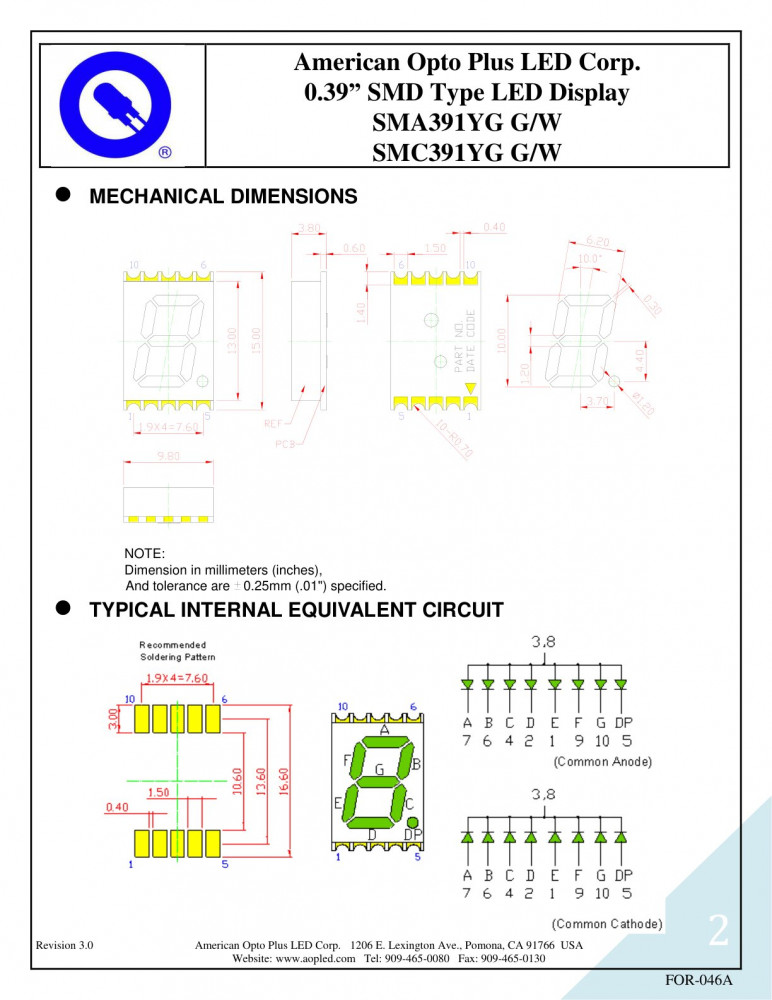 SMA391YG datasheet page 2