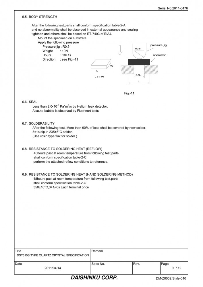 KDS specification page 10