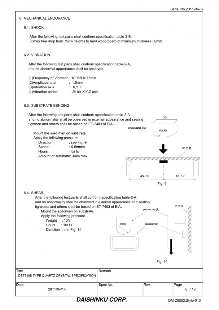 KDS specification page 9
