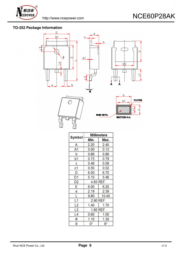 NCE60P28AK datasheet page 6