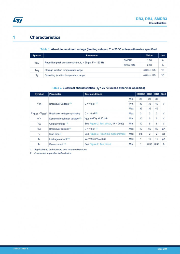 DB4 datasheet page 2
