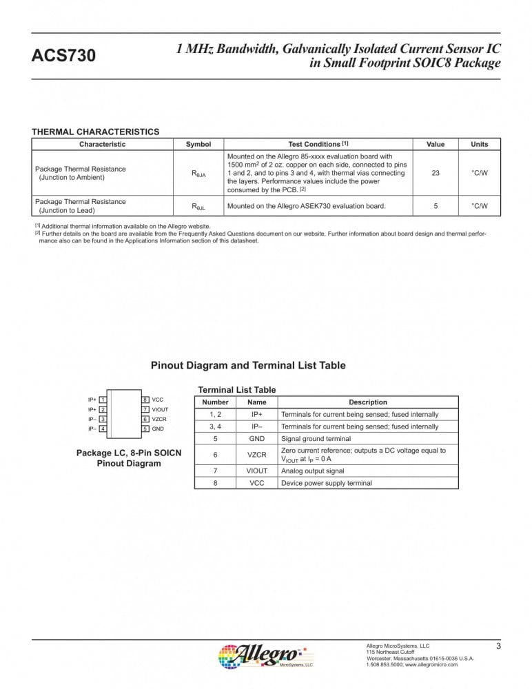 ACS730 datasheet page 3