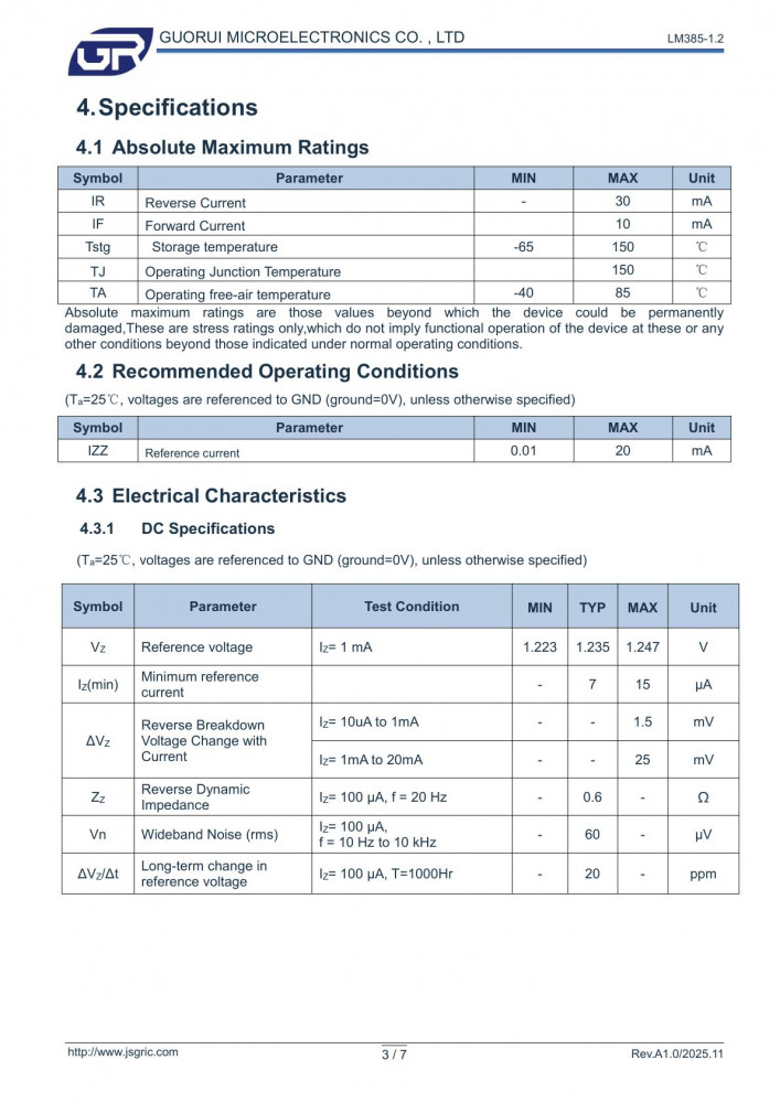 LM385-1.2 datasheet page 3