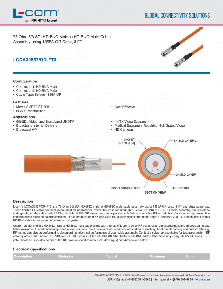 LCCA30857/OR-FT3 datasheet page 1