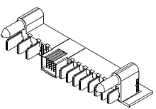 2.00mm, 5.50mm Pitch EXTreme Ten60Power Right-Angle Plug Assembly with Guide Pins, 4 DC Power Circuits, 20 Signal Circuits, 6 DC Power Circuits