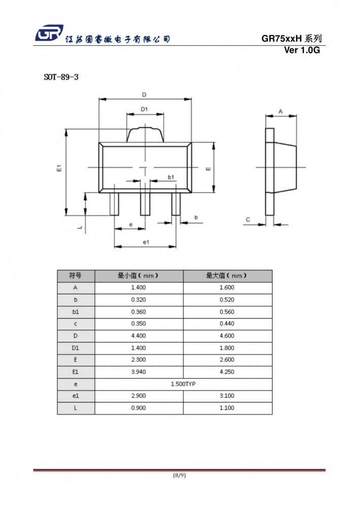 GR75xxH datasheet page 8
