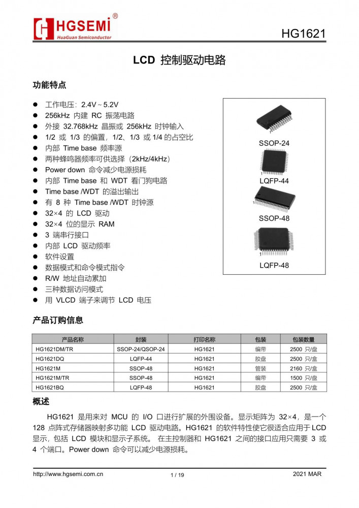 HG1621BQ datasheet page 1