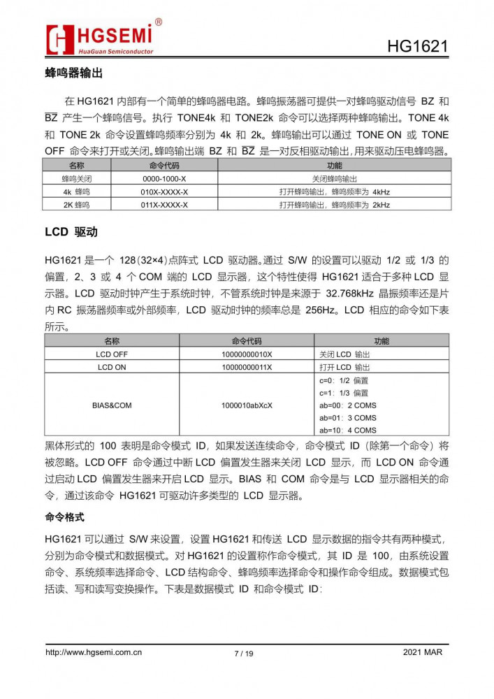 HG1621BQ datasheet page 7