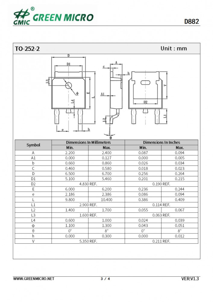 D882GT package drawing