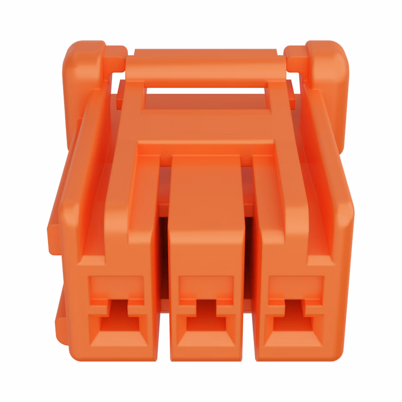 CP-3.3 Receptacle Housing, 3.30mm Pitch, Single Row, Polarized, Positive Inertia Lock, 3 Circuits, Orange for sale