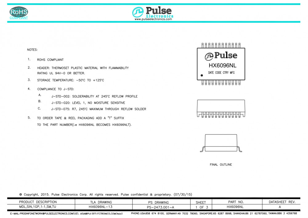 HX6096NL datasheet page 1