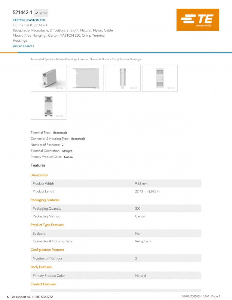 521442-1 technical document page 1