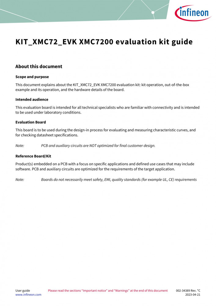 KIT_XMC72_EVK guide page 1