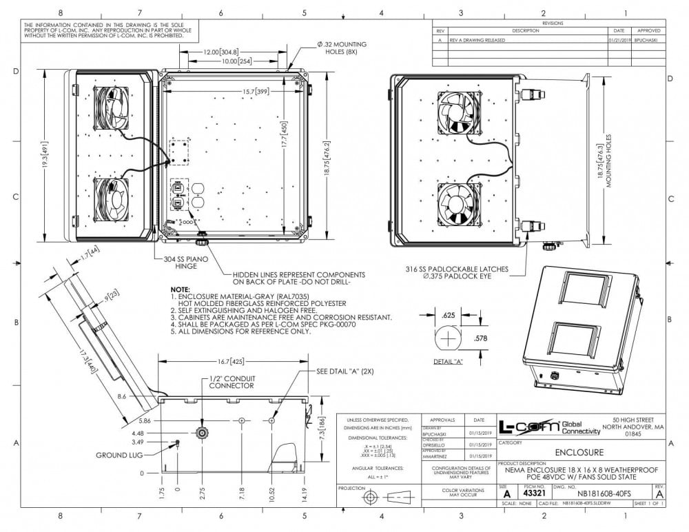 L-com NB181608-40FS technical document page