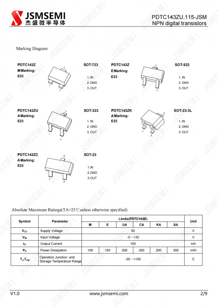 PDTC143ZU,115-JSM datasheet page 2