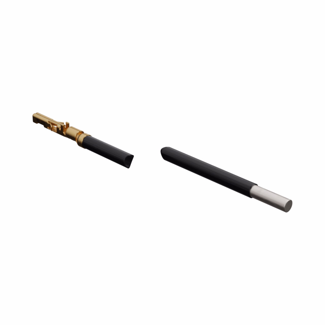 Pre-Crimped Lead Micro-Fit 3.0 Female-to-Pigtail, Gold (Au) Plating, 300.00mm Length, 18 AWG, Black for sale