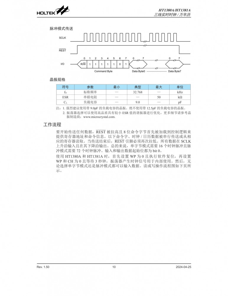 HT1381A datasheet page 10