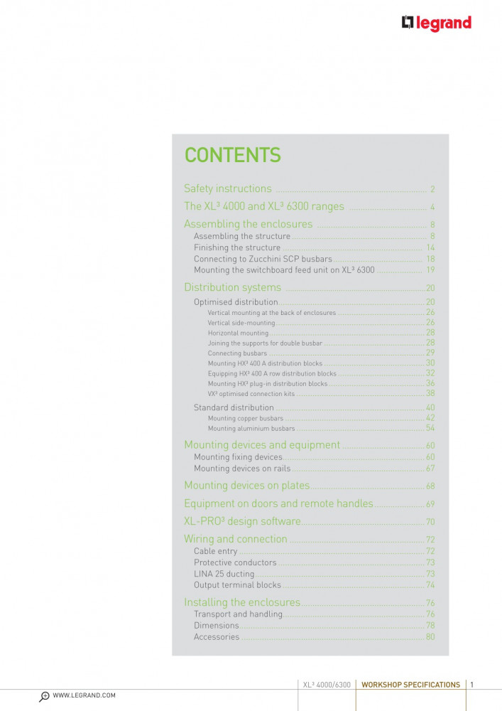 Legrand XL3 enclosure document page 3